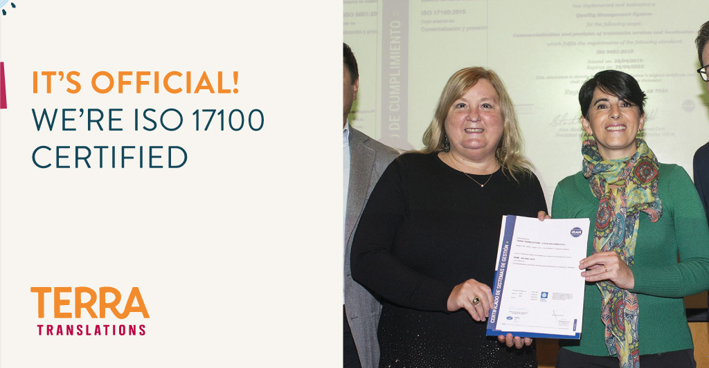 It’s Official! We’re ISO 17100 Certified - Terra